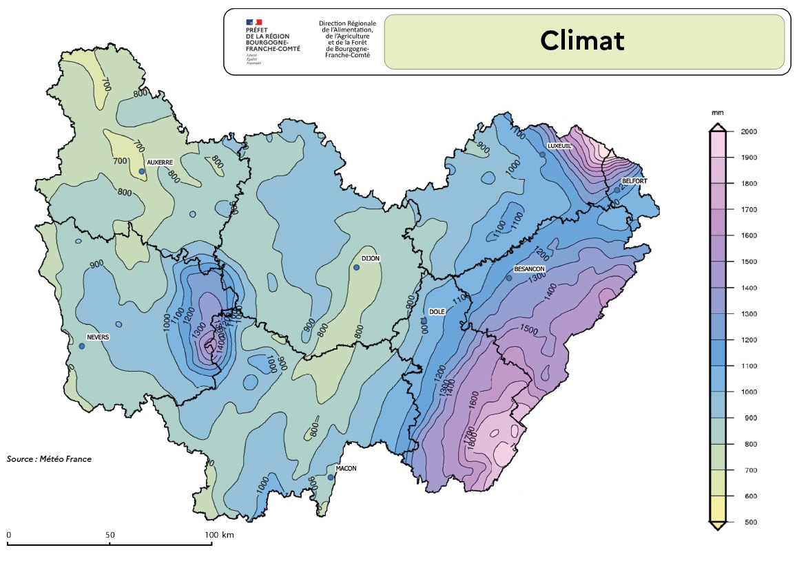Territoire et zonages | DRAAF Bourgogne - Franche-Comté